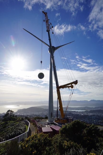 Wellington.Scoop » TEN PHOTOS: Brooklyn’s big new wind turbine is completed