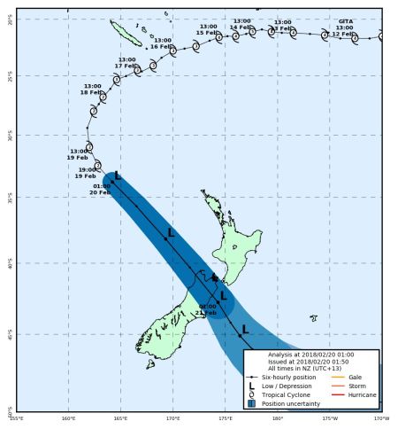 Wellington.Scoop » Tropical cyclone on track: first the rain, next the ...