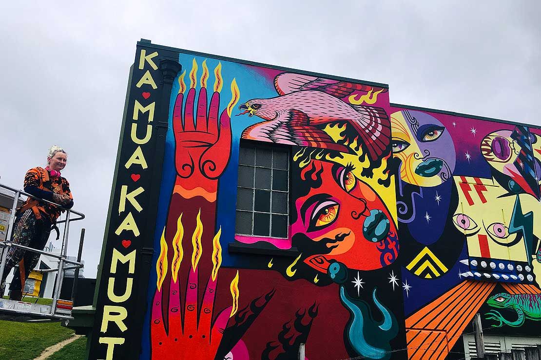 Wellington.Scoop » New mural brings te ao Māori to vibrant life on ...