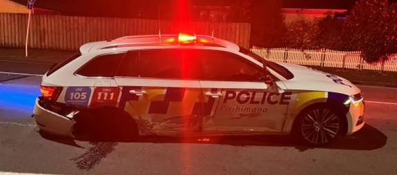 Wellington.Scoop » Police patrol car damaged, after car crashes over ...
