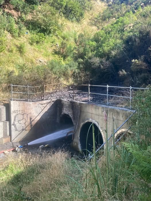 Wellington.Scoop » Fire damages culvert under link road in Porirua