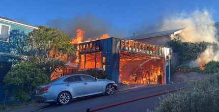 Wellington.Scoop » Home and garage gutted in Island Bay fire